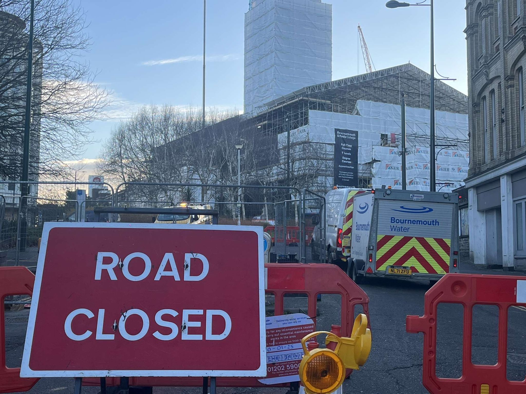 Old Christchurch Road and Lansdowne Crescent facing closures