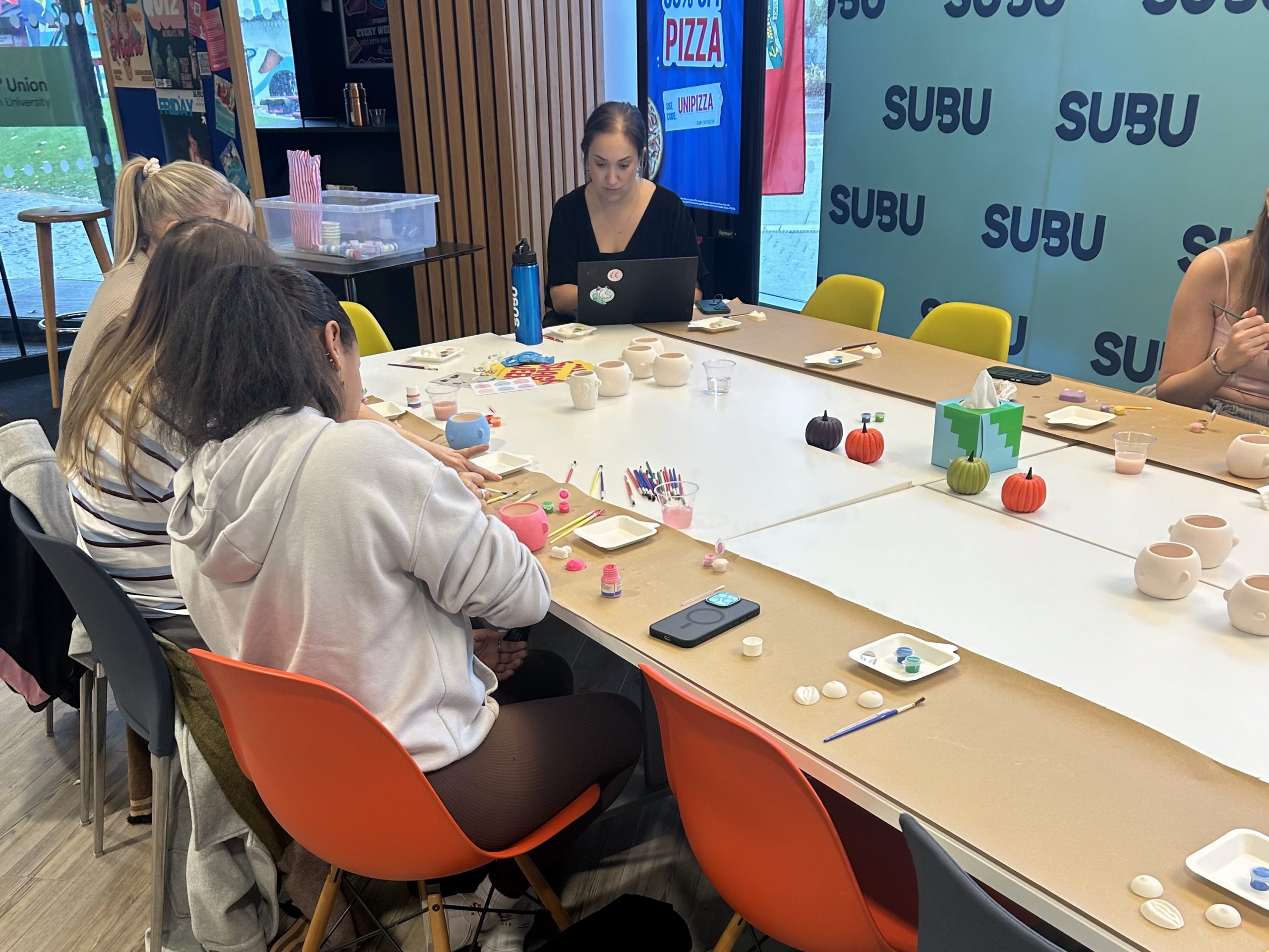 Students get creative with body positivity at SHAG week workshop.